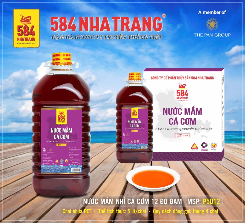 Nước mắm Cá cơm 584 Nha Trang - 12 độ đạm (5 Lít) - P5012 - 584nhatrang